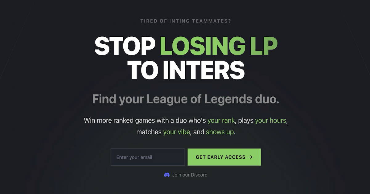 PodUp - League of Legends Duo Finder